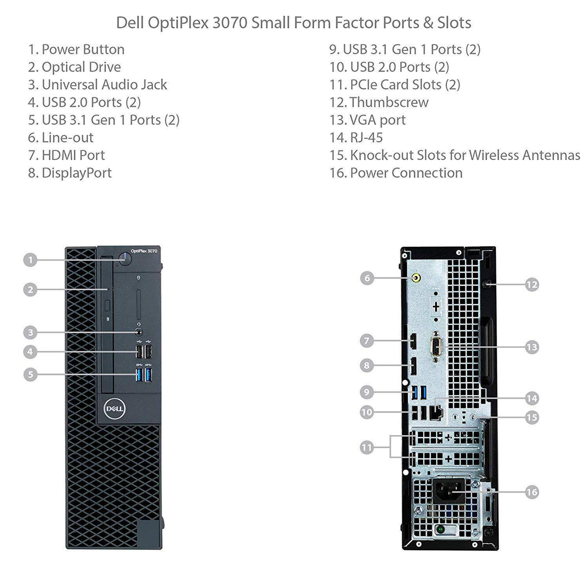 Dell OptiPlex 3070 SFF Desktop PC i5-9500 SSD Windows10 Pro 10ST0059SG