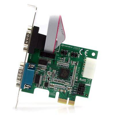 StarTech 2 Port Native PCI Express RS232 Serial Adapter Card with 1695
