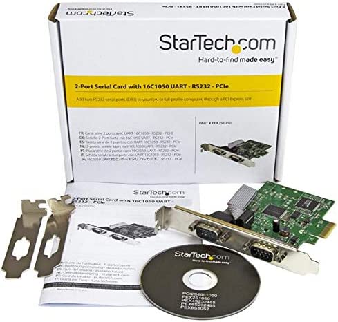 StarTech 2-PORT PCI EXPRESS SERIAL CARD WITH 16C1050 UART(PEX2S1050)