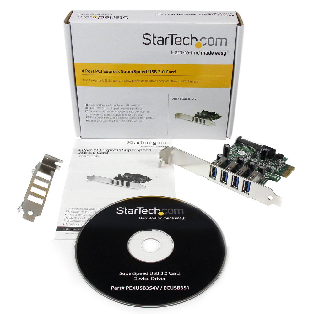 StarTech 4 Port PCI Express PCIe SuperSpeed USB 3.0 Controller Card Ad