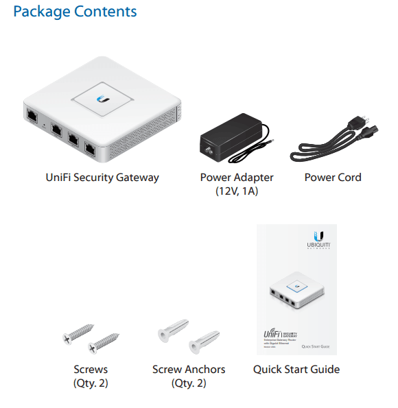 Ubiquiti UniFi USG Security Gateway Router with Gigabit Ethernet